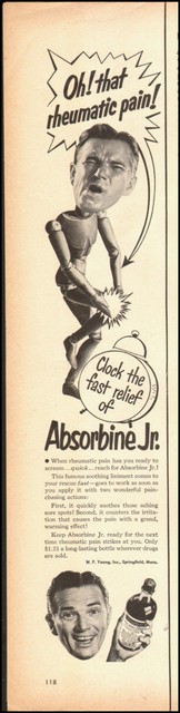 1950's-Absorbine Jr.`Art/medicine`first-Aid-Vintage Ad | eBay