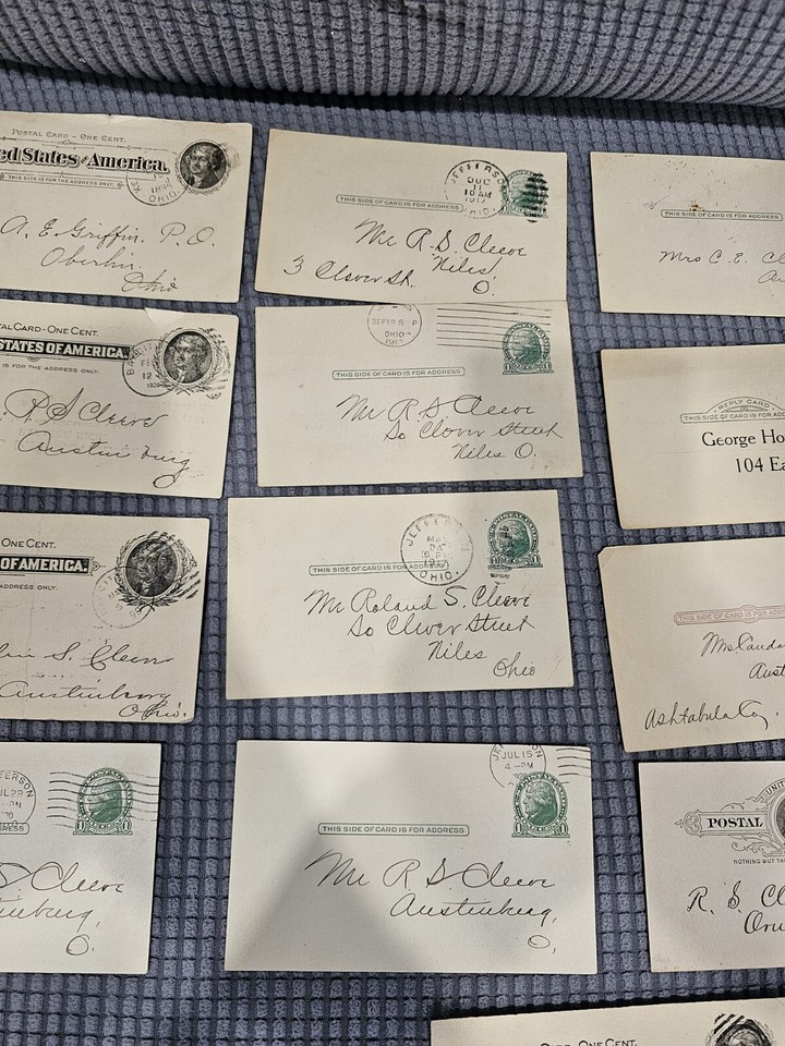 Lot of Thirty-Three (33) One Cent Postcards - Late 1800 - Early 1900s ...