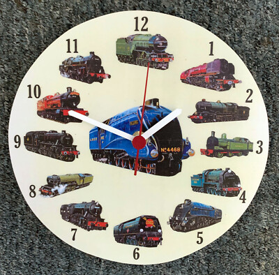 Steam Train Clock - Flying Scotsman Clock - The Mallard Train LS0020-C ...