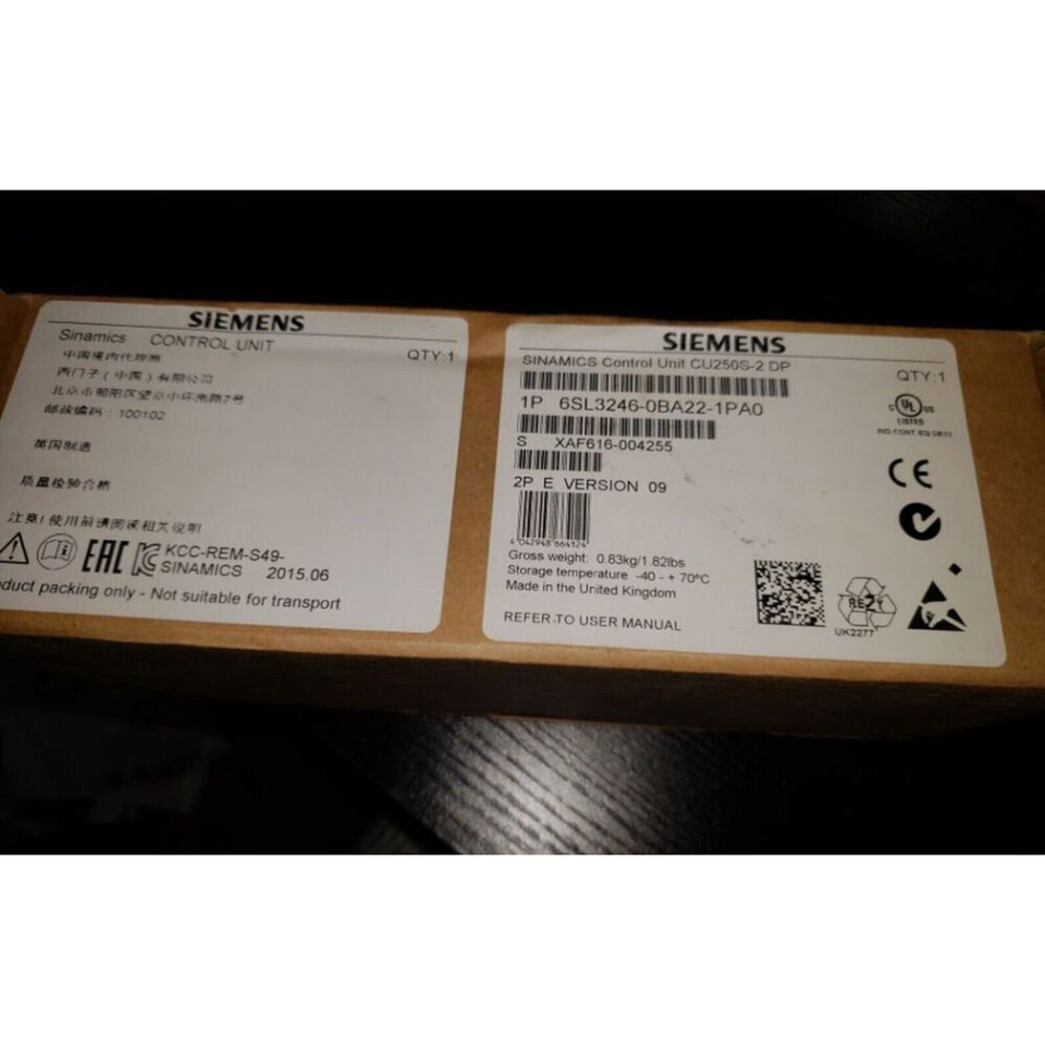 New Siemens G120 CONTROL UNIT CU250S-2 DP 6SL3246-0BA22-1PA0 6SL3 246 ...