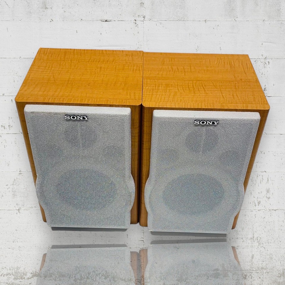 Genuine Sony SS-CEP707 Bookshelf Speakers Simulate Wood Case Set Of 2 ...