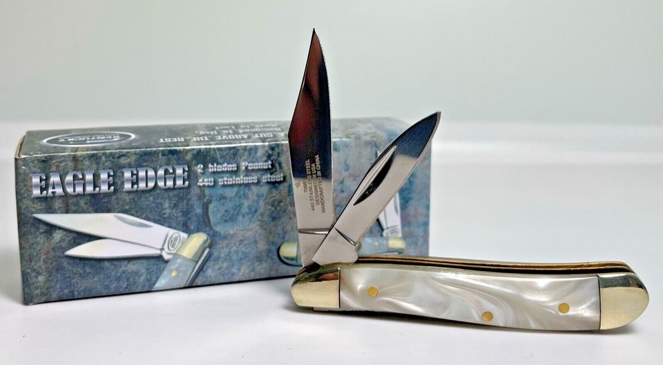 NEW COLORS! - EAGLE EDGE Pocket Knife, Small Peanut Style - TWO Blade ...