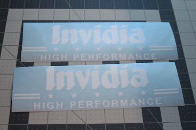 2X Invidia High Performance Racing Cars Parts Tuning Stickers Decals ...