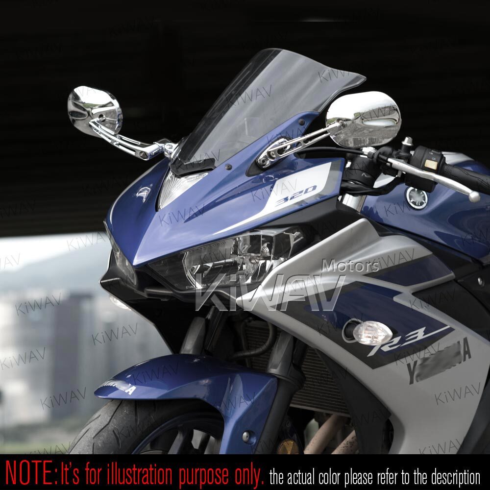 Stark Chrome Sport Bike Mirrors With Black Base for Yamaha YZF R1 2000 ...