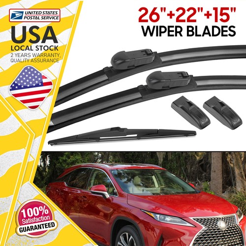 Windshield Wiper Blade For Lexus RX330 2004-2006 One Set of 26"/22"/15 ...