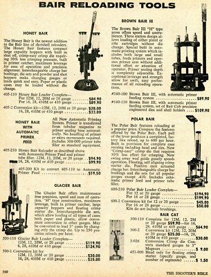 1975 Print Ad of Bair Shotshell Reloading Tool Honey, Brown III, Polar ...