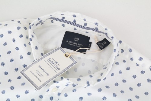 Scotch & Soda Men's Shirt 2XL With Leaf Pattern And Kent Collar From ...