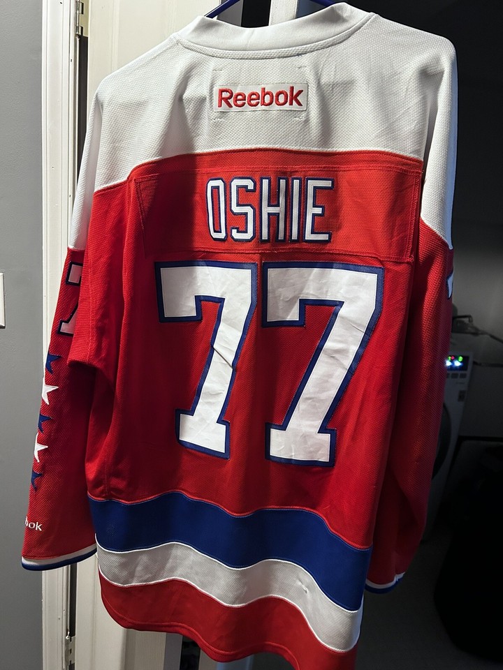WASHINGTON CAPITALS REEBOK TJ OSHIE HOME RED CLASSIC LOGO JERSEY SIZE ...