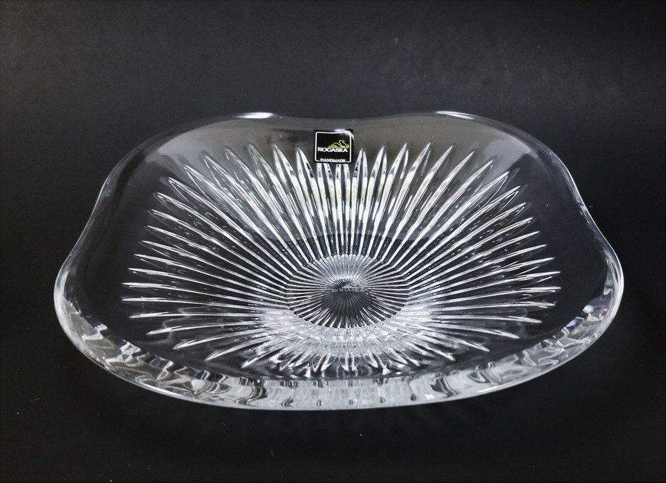 NEW ROGASKA MERIDIAN CRYSTAL GLASS 22 CM SMALL CANDY BOWL,DISH SLOVAKIA ...