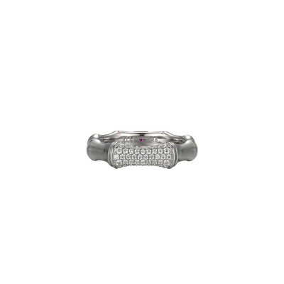 ELLE Jewelry - "Bamboo Collection" Sterling SIlver Cubic Zirconia Ring ...