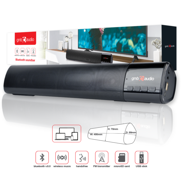Gembird USB Bluetooth Soundbar - Black for sale online | eBay UK