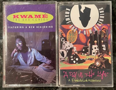 Kwame Cassette Lot-The Boy Genius (1989) & A Day In The Life (1990) Hip ...