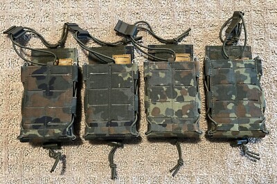 RARE German Lindnerhof Taktik Flecktarn Single Mag Laser Cut MOLLE ...
