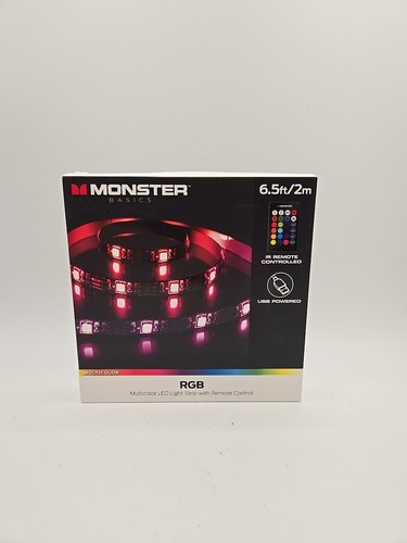 Monster Basics 6.5 Ft Color Changing USB LED Light Strip With Remote | eBay