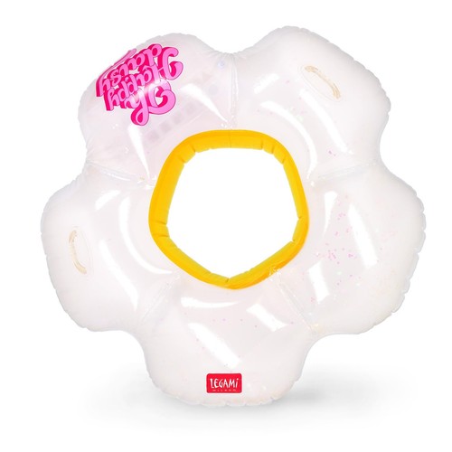 LEGAMI Uni Youth Maxi Inflatable Swimming Ring for Pool Standard White ...