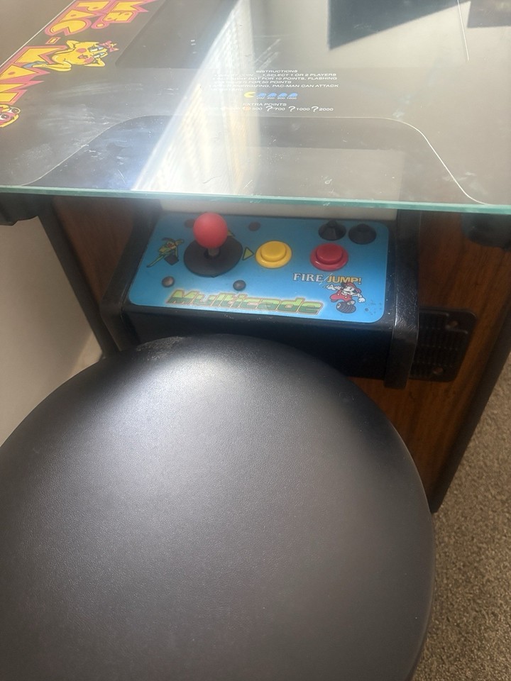 PAC-MAN or Mrs. Restored Original Cocktail Table Video Arcade Game with ...