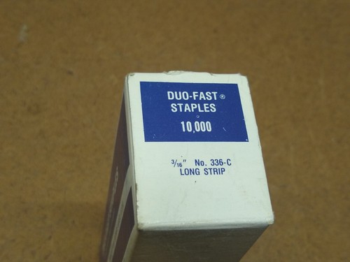 Staple Pack of 10,000 DUO-Fast No. 336-C 1/4" x 3/16" Upholstery ...