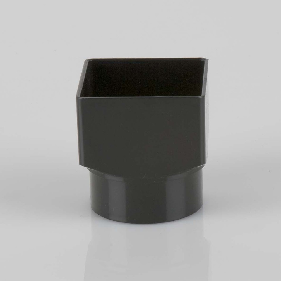 BLACK SQUARE Plastic Gutter UPVC Guttering 114mm 65mm Downpipe ...
