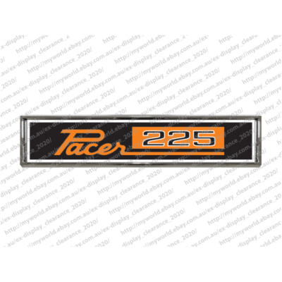 #4528 BADGE to suit Valiant VG Pacer 225 stick on custom made chrome ...