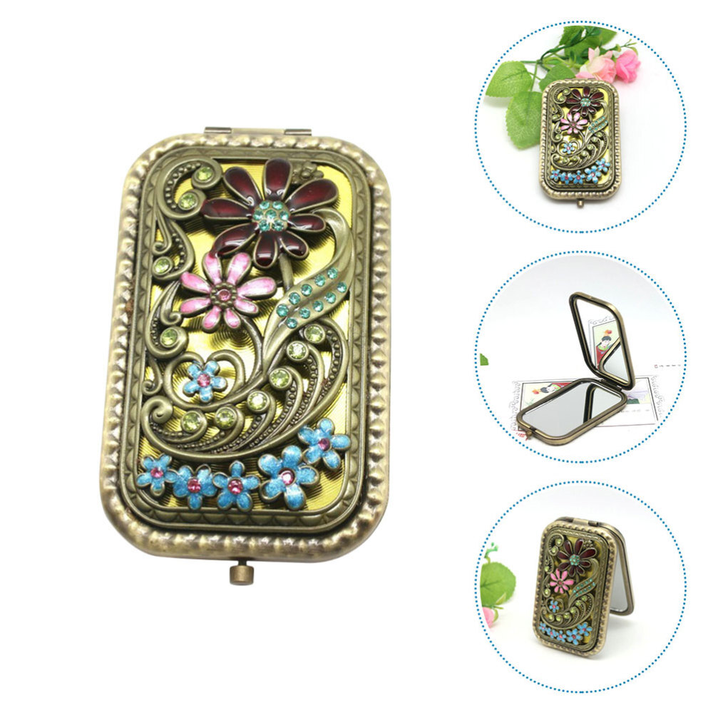 handbag mirror Antique Pocket Mirror Bathroom Magnifying Mirror Ancient ...