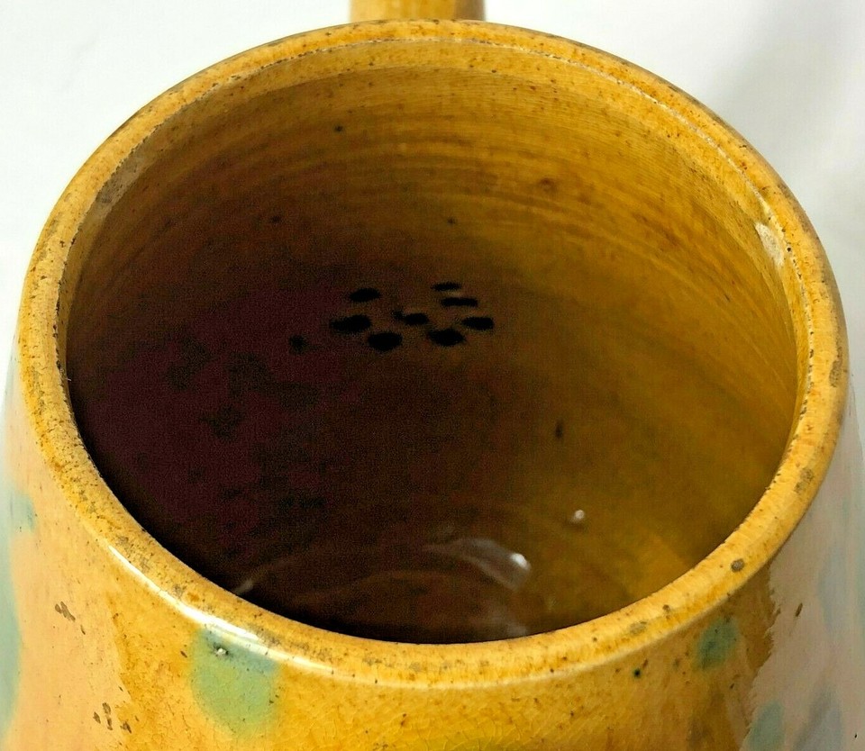 Antique Dunmore Pottery Teapot Yellow Brown Green Mottled Glaze ...