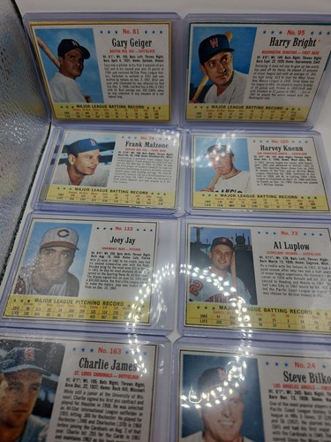 1963 Post Cereal 9 Card Lot Vintage Baseball BILKO LUDLOW JAY MALZONE ...