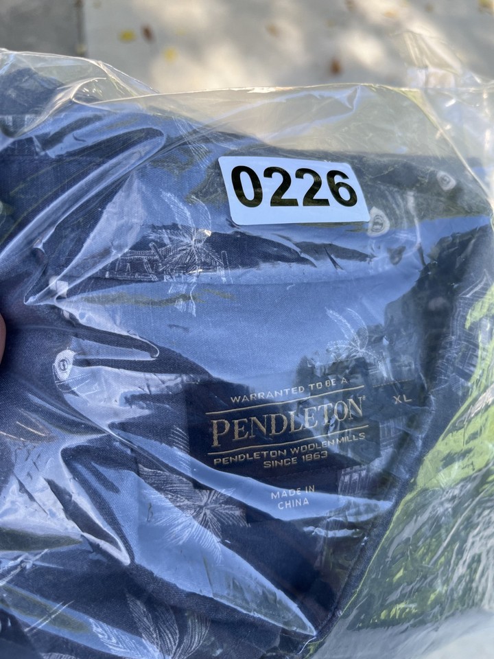 Pendleton S/S Shirt Mens XL Gray Hawaiian Graphic Woody Tropical Aloha ...