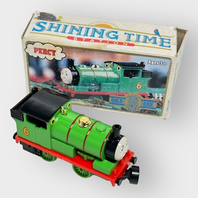 Thomas The Tank Engine “PERCY” Gold Rail ERTL Train Shining Time ...