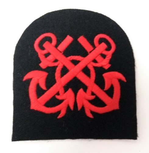 Genuine British Naval Red Petty Officer Embroidered Crossed Anchor ...