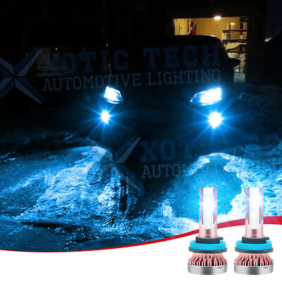 Bright Ice Blue 8000k COB LED 100W Fog Light Bulbs For Audi A3 A4 A5 A6 ...