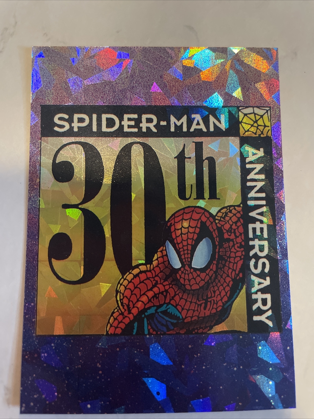 SPIDER-MAN 1992 Marvel 30th Anniversary Prizm Cracked Ice Card #P8 Stan ...