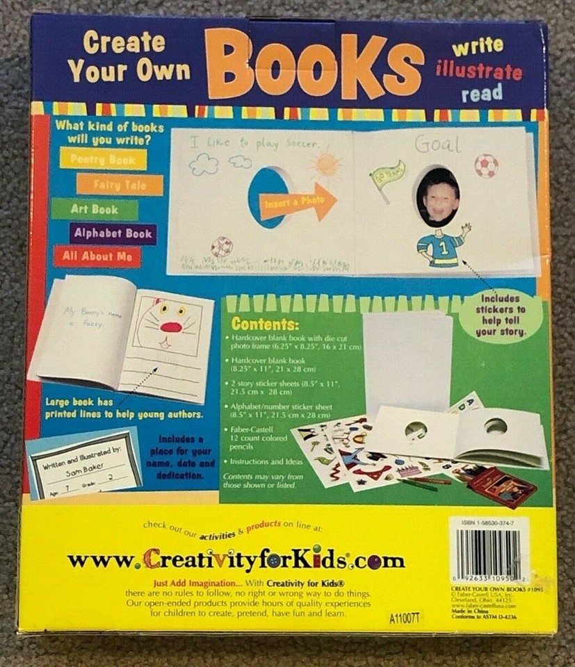 Creativity for Kids - Create Your Own Books Kit with 2 Hardcover Books ...