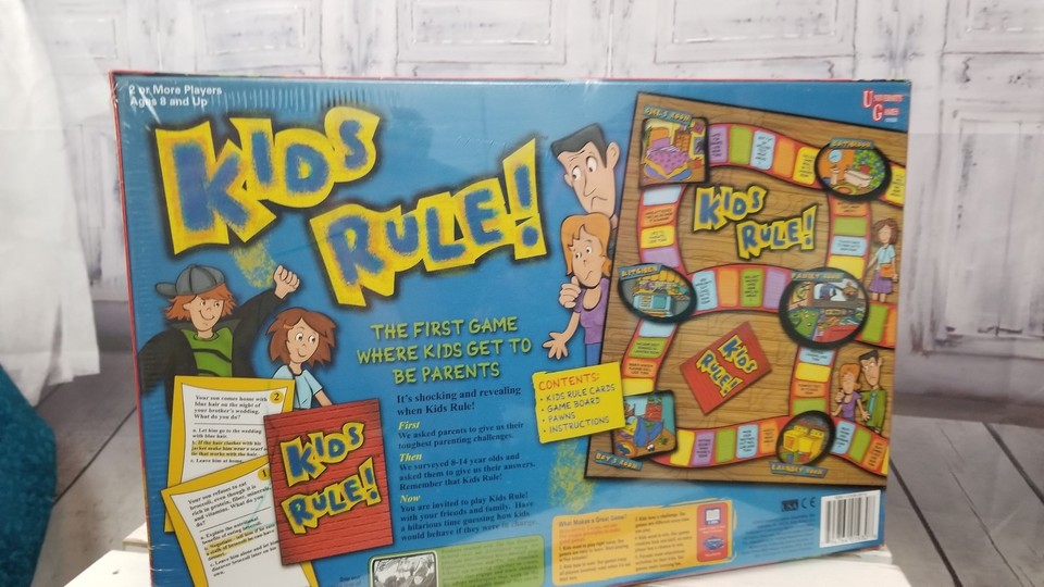 Kids Rule board game University School NEW Kids get to be parents ...