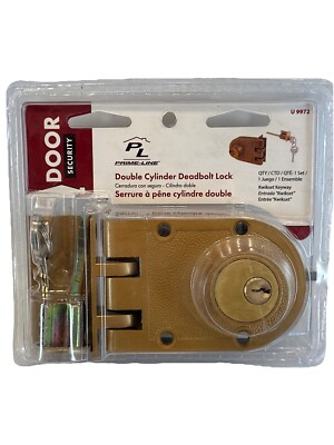 Prime Line U-9972 Double Cylinder Deadbolt Lock Jimmy Resistant Kwikset ...