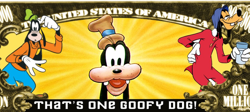 Goofy Million Dollar Bill Play Funny Money Novelty Note with FREE ...