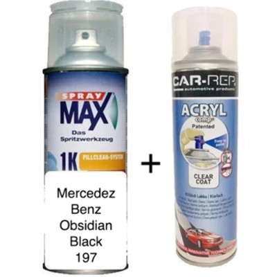 Auto Touch Up Paint Mercedes Benz Obsidian Black Code 197 Plus 1k Clear ...