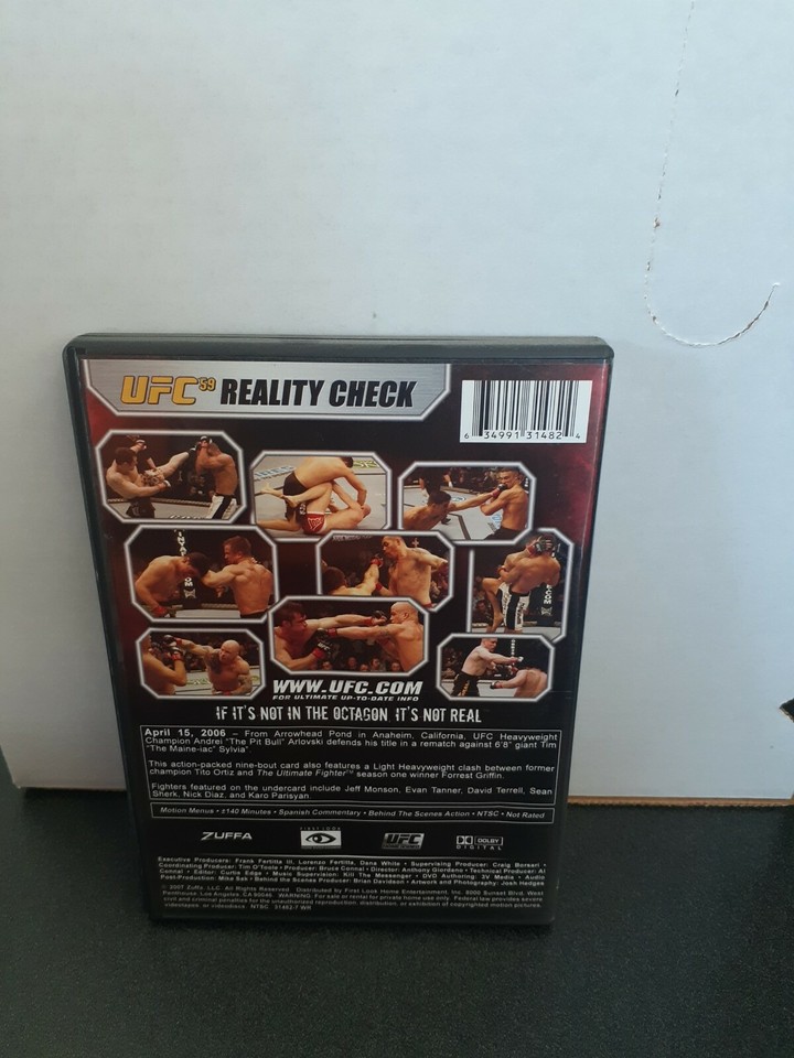UFC 59 - Reality Check (DVD, 2007) 634991314824| eBay