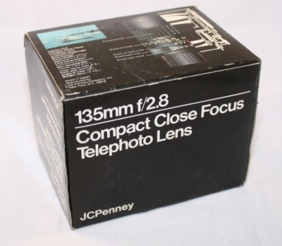 Empty Box with foam for JCPenney Lens 135mm F/2.8 Lens (EN) JC Penney ...