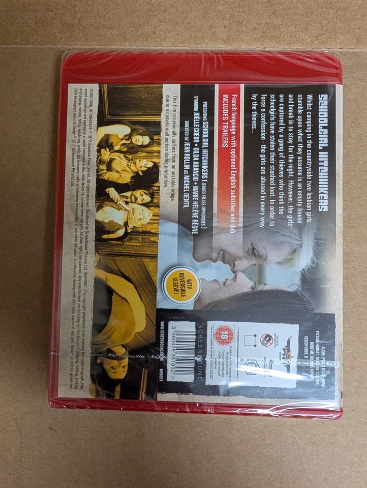 Schoolgirl Hitchhikers Blu-Ray IMPORT REGION B Screenbound Jean Rollin ...