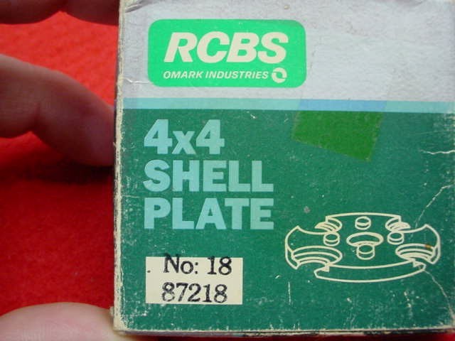 RCBS- 4x4 Shell Plate- No. 18- #87218- New !! | eBay