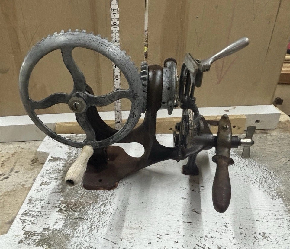 Vtg Antique Hand Cranked Star Co Window Shade Machine Model H Blinds ...