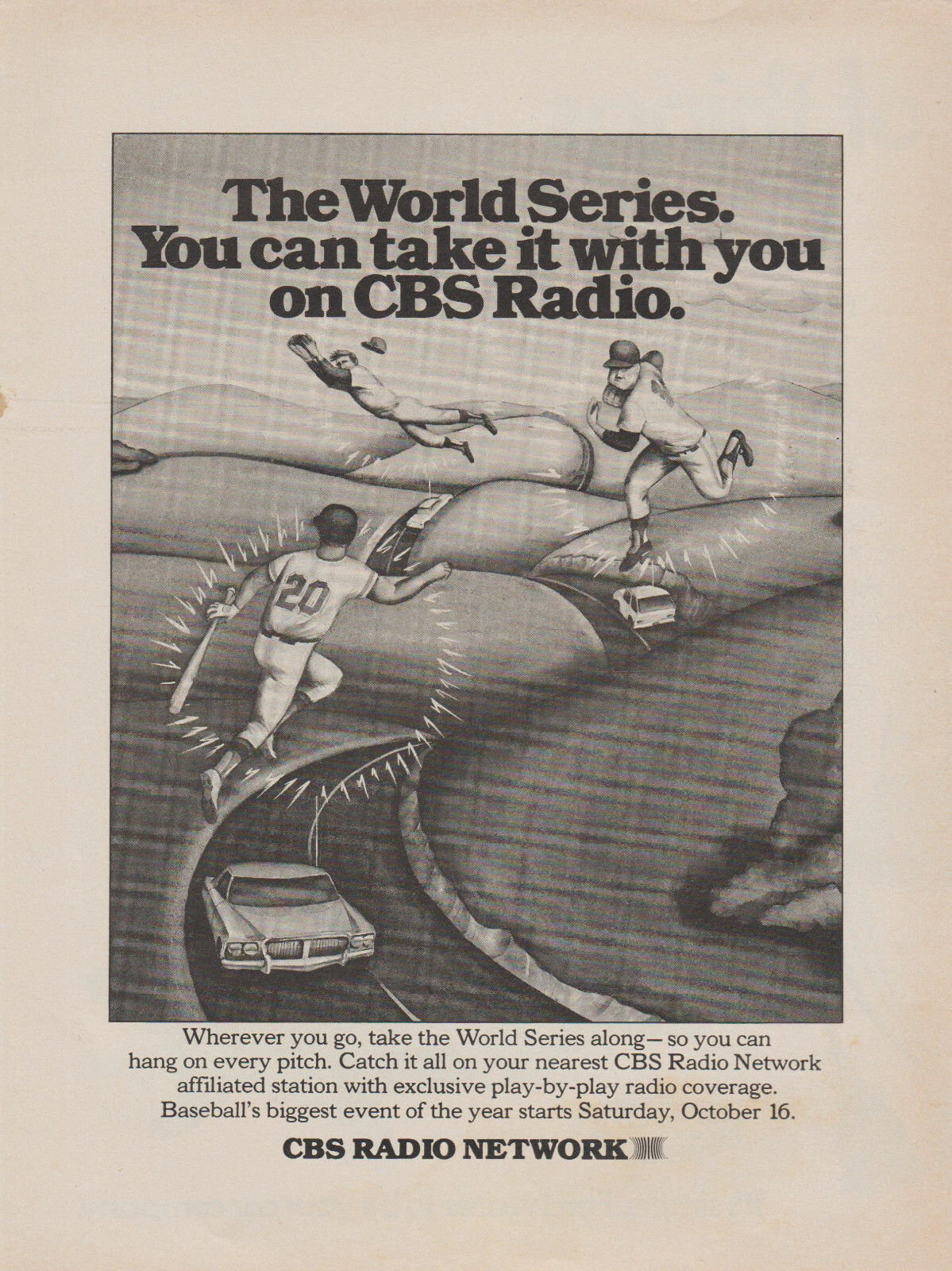 1976 CBS Radio Promo Event - The World Series - Baseball - Print Ad ...