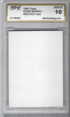 Eddie Murray 1989 Topps #625 Error card Baltimore Orioles | eBay