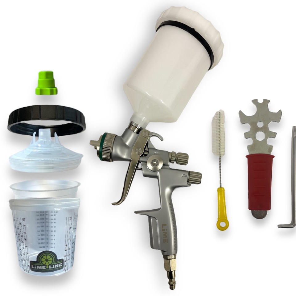 LiME LiNE 1.3 HVLP Automotive Spray gun with Disposable Paint Gun Setup ...