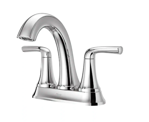 Pfister Ladera 4 in. Centerset 2-Handle Bathroom Faucet in Polished ...