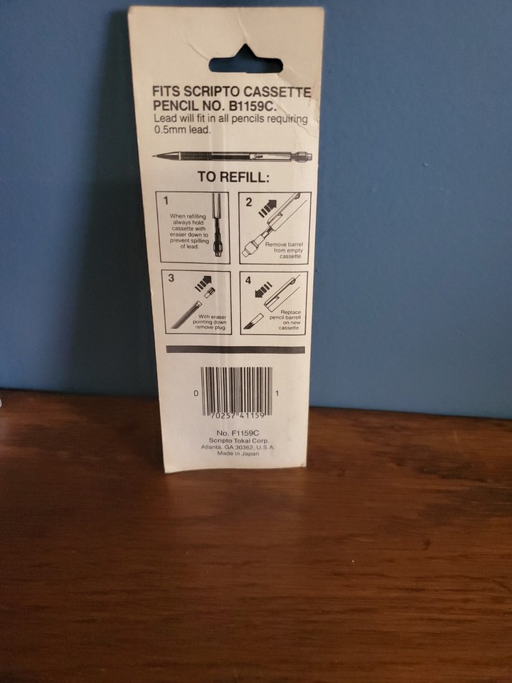 NOS Cassette Scripto Lead Refill Sealed 0.5mm B1159C | eBay