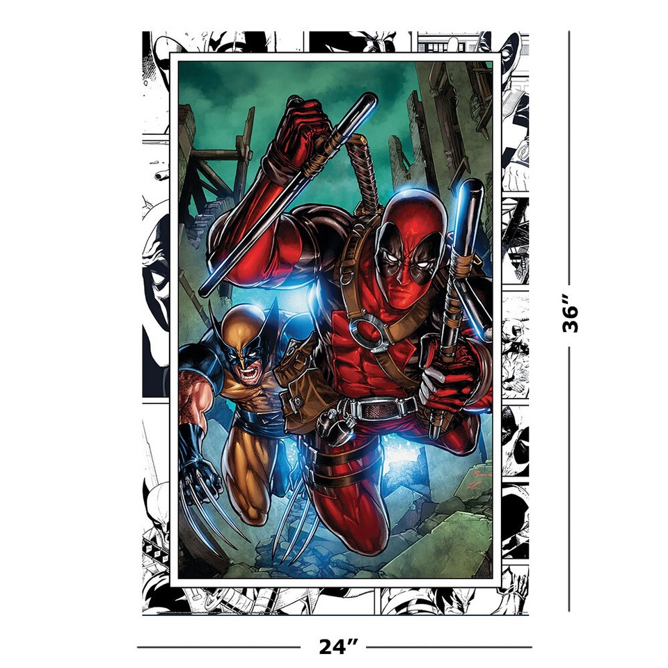 Deadpool & Wolverine - Marvel Comics Poster (Attack) (Size: 24" x 36 ...
