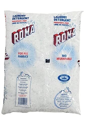 Roma Powder Laundry Detergent 4.4 LB (2 Kg)Bag Biodegradable and ...
