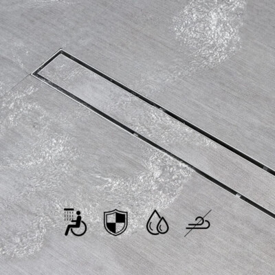 SaniteModar 24 inch Linear Shower Drain Stainless Steel High Flow ...