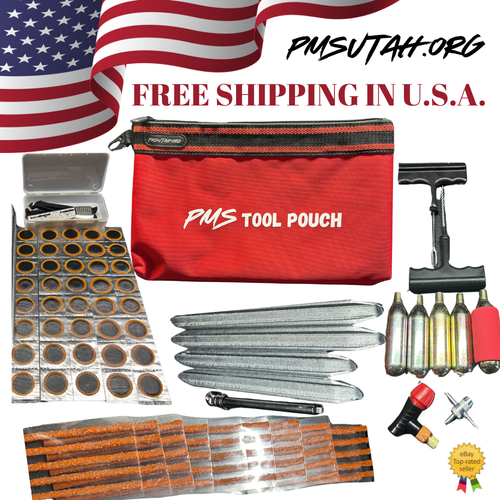 Emergency Trail ATV UTV Tire Repair Kit Tube Patch Plug CO2 Cartridge ...